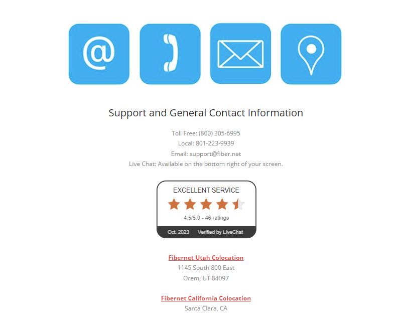 Support & Billing Information | Fibernet